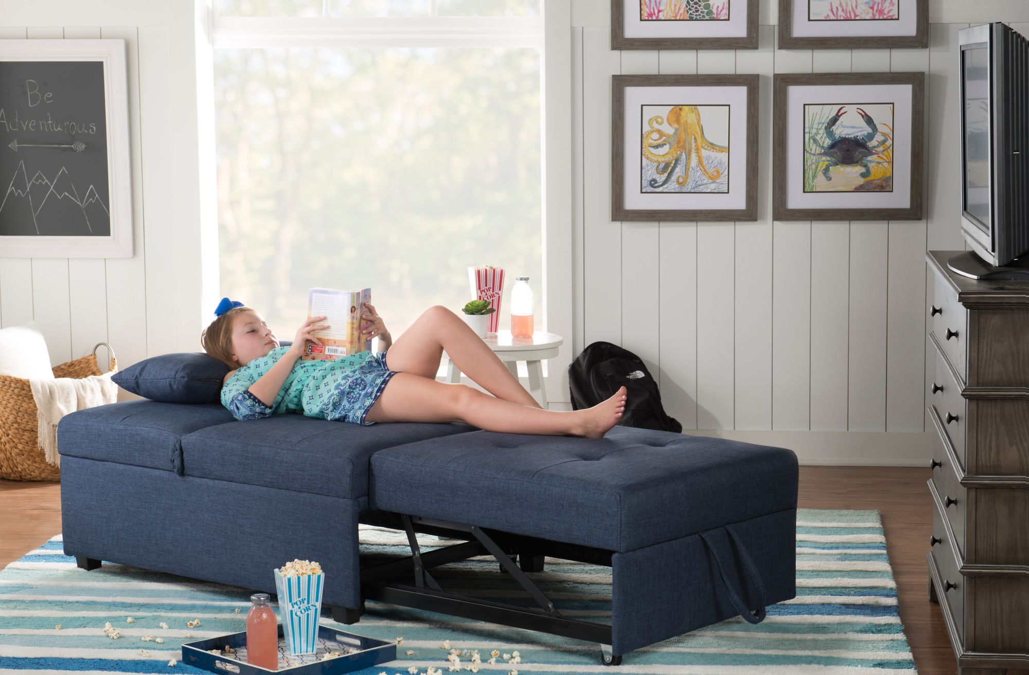 Powell Boone Sofa Bed Blue BJ s Wholesale Club
