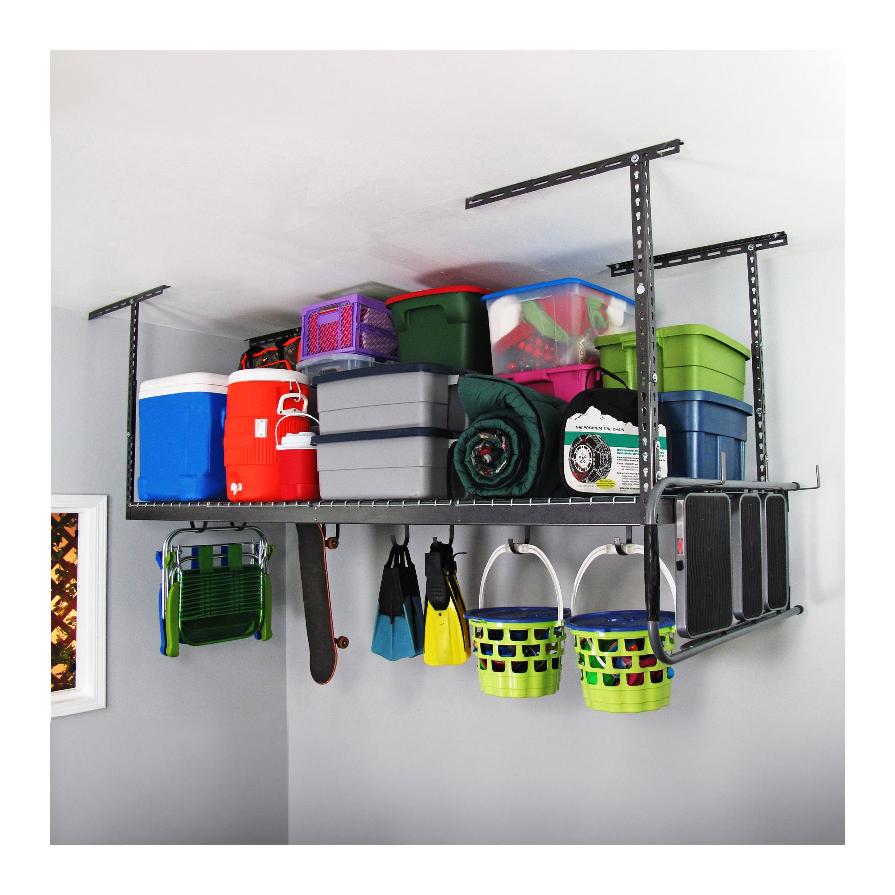 SafeRacks 3x8 Overhead Rack - Hammertone | BJ's Wholesale Club