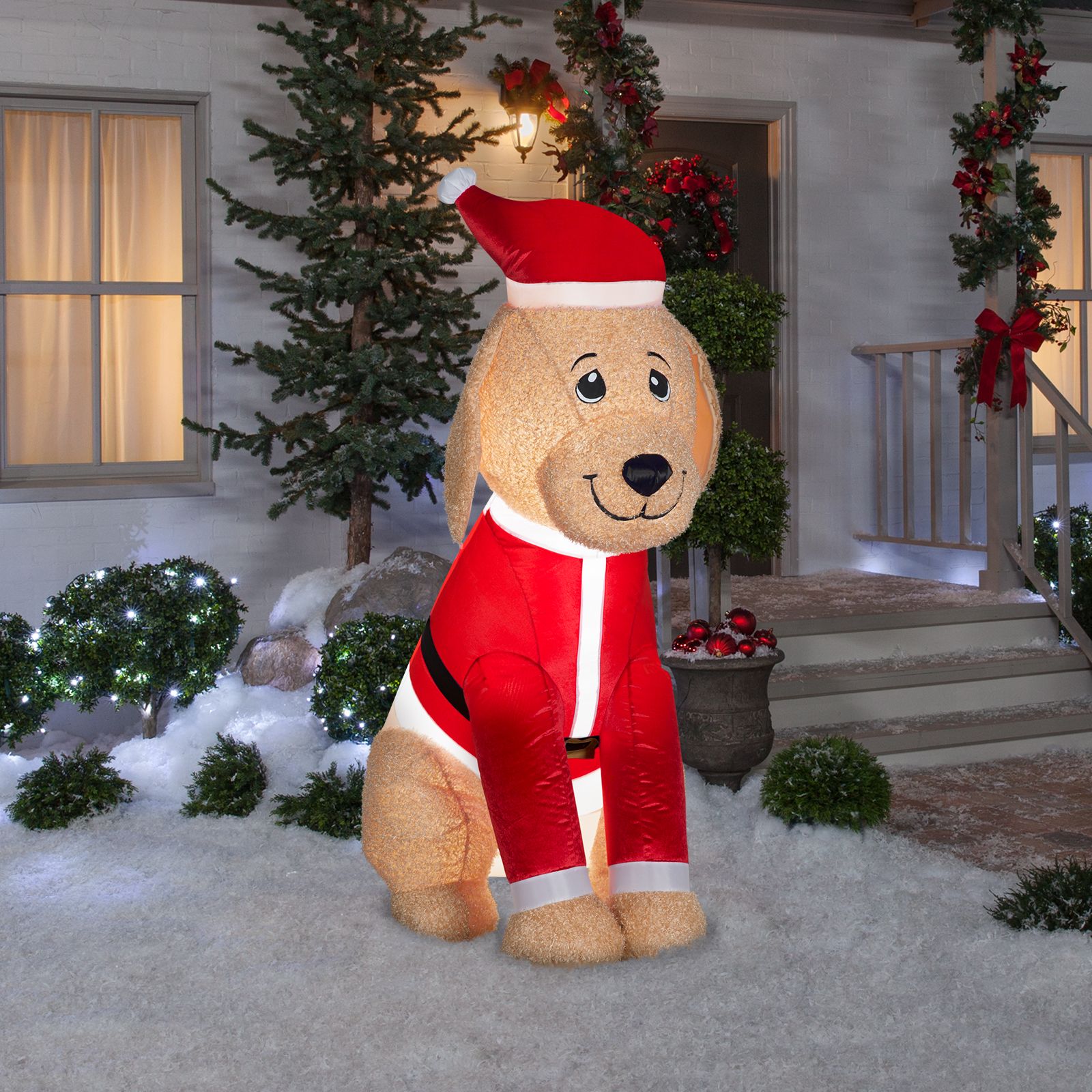 Gemmy Airblown Inflatable Luxe Golden Retriever with Plush Fabric | BJ ...