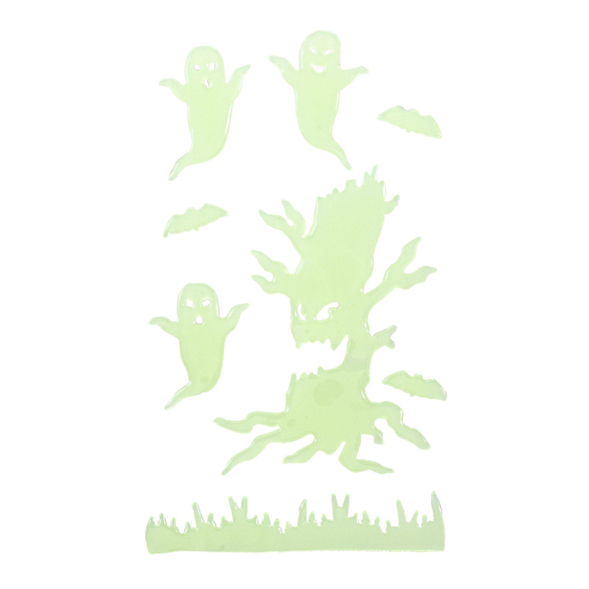 Halloween Tree Window Silhouettes