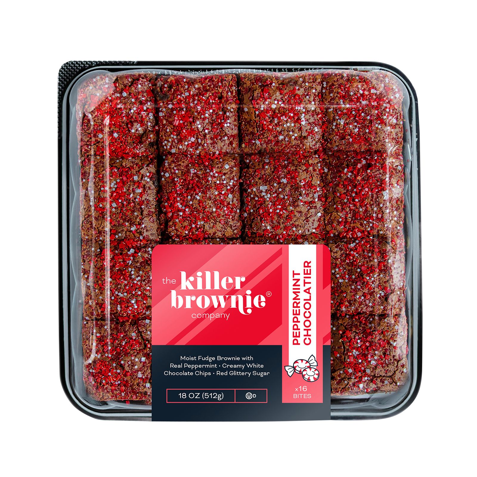 Killer Brownie Peppermint Chocolatier Fudge Brownie Tray 16 Ct Bjs Wholesale Club