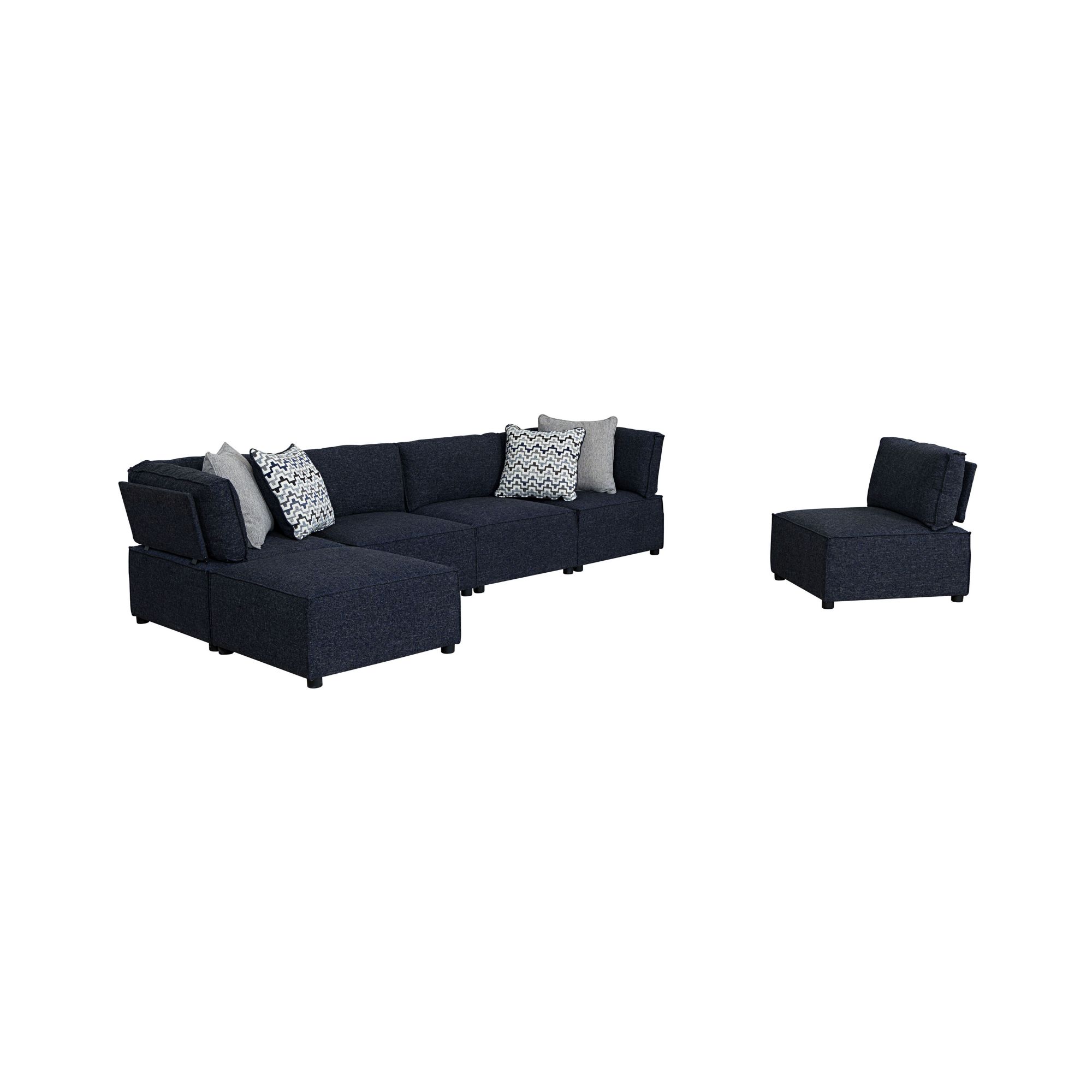 Henglin Home Jasper Midnight Modular Sectional - Blue | BJ's Wholesale Club