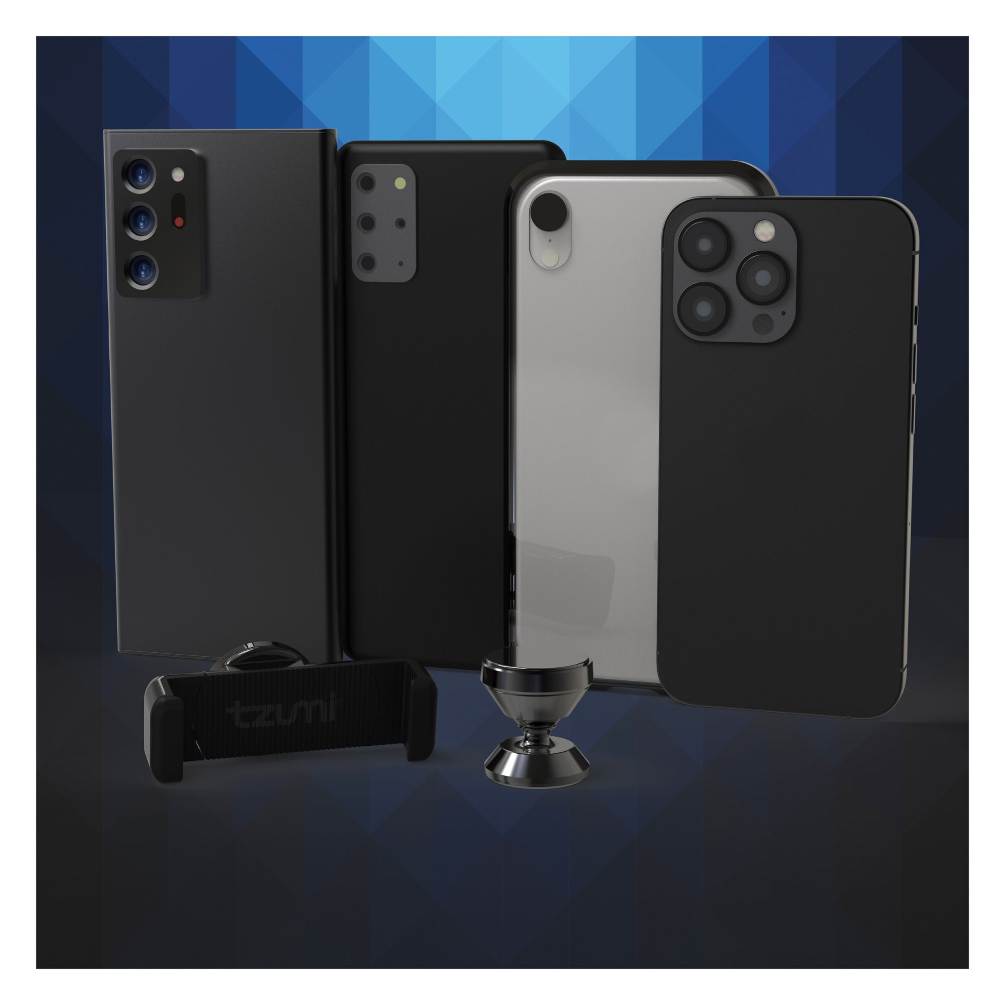 Tzumi PowerMount Plus Magnetic Dash Mount with Adjustable Bracket ...