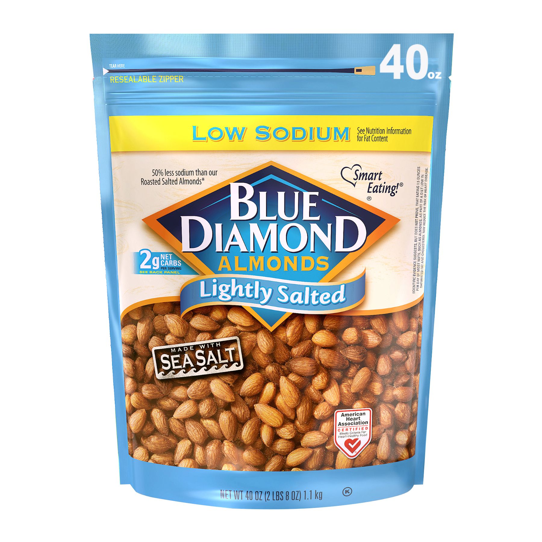 Blue Diamond Lightly Salted Whole Almonds, 40 oz. | BJ's Wholesale Club Blue Diamond Lightly Salted Whole Almonds, 40 oz. | BJ's Wholesale Club