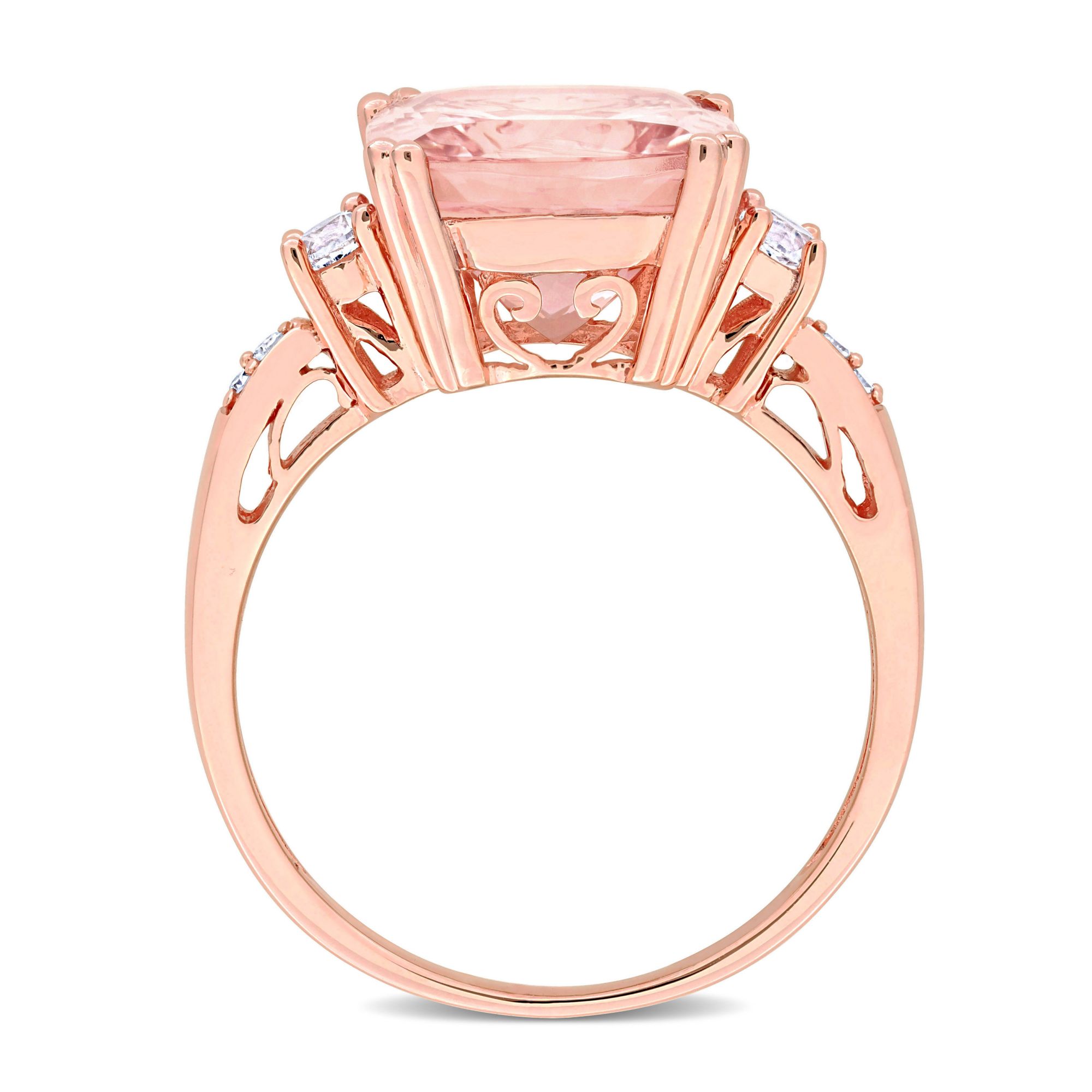 Morganite and white sapphire ring store