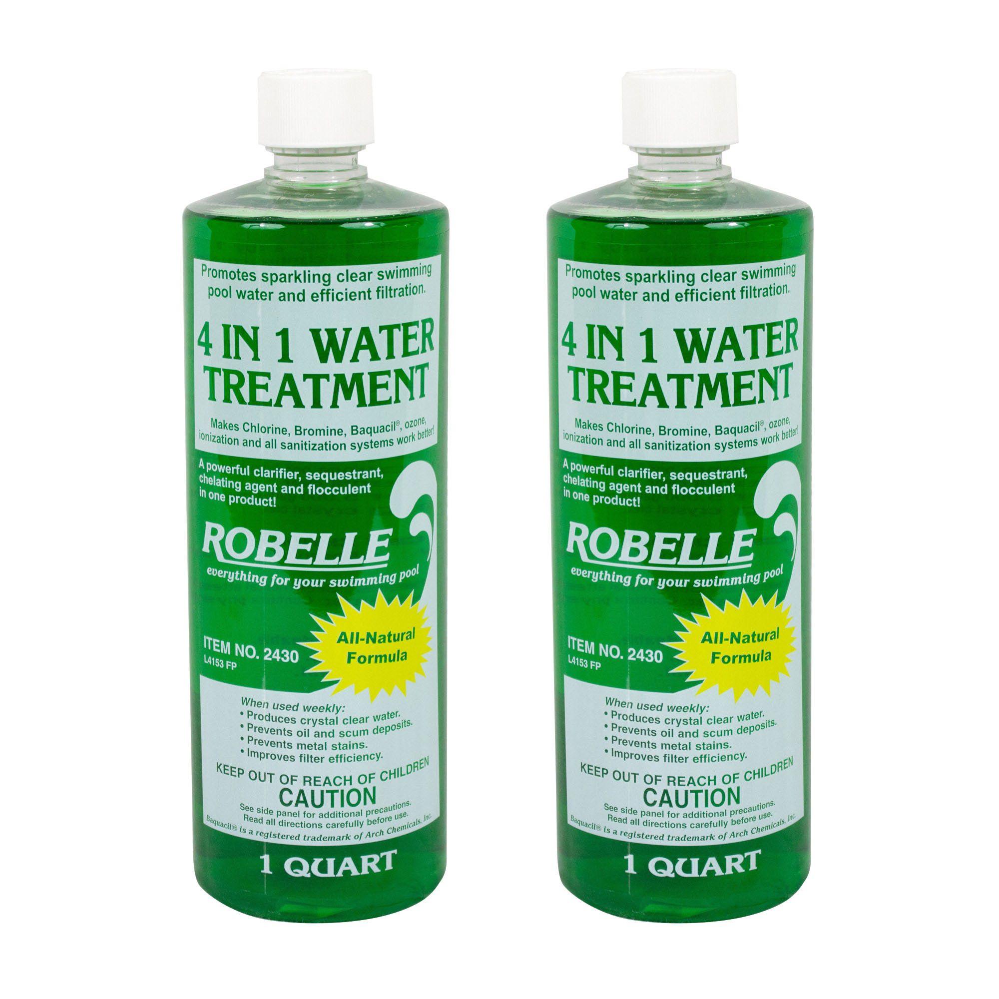 Robelle 4-in-1 Water Treatment, 2 pk./1 qt. | BJ's Wholesale Club